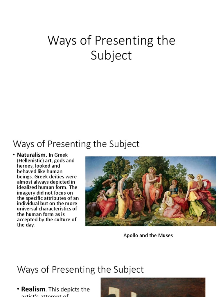Ways of Presenting A Subject | PDF | Art Movements | Style