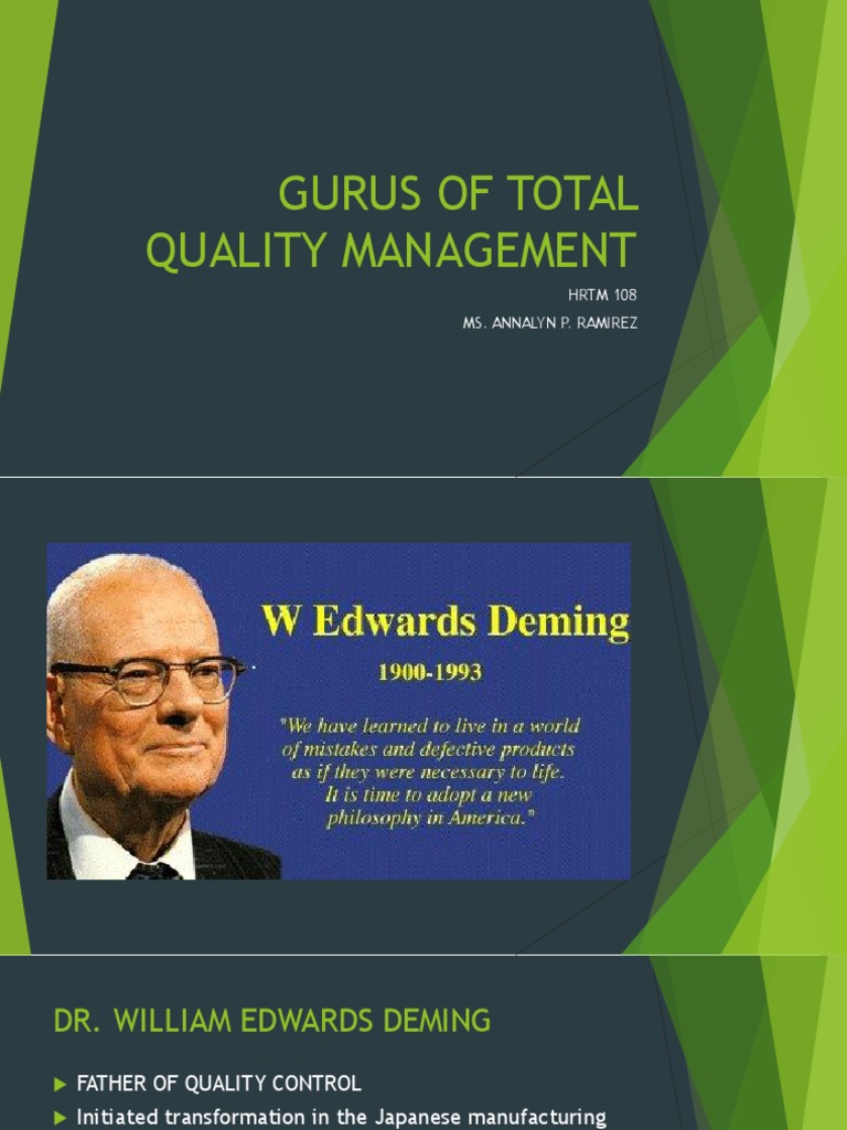 Gurus of Total Quality Management | PDF | Quality Management | Quality