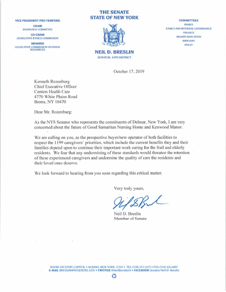 Breslin Letter | PDF