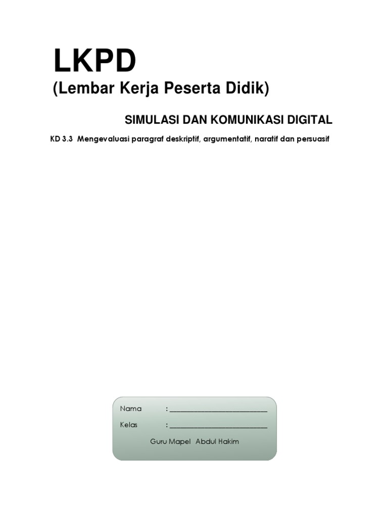 LKPD Simkomdig | PDF