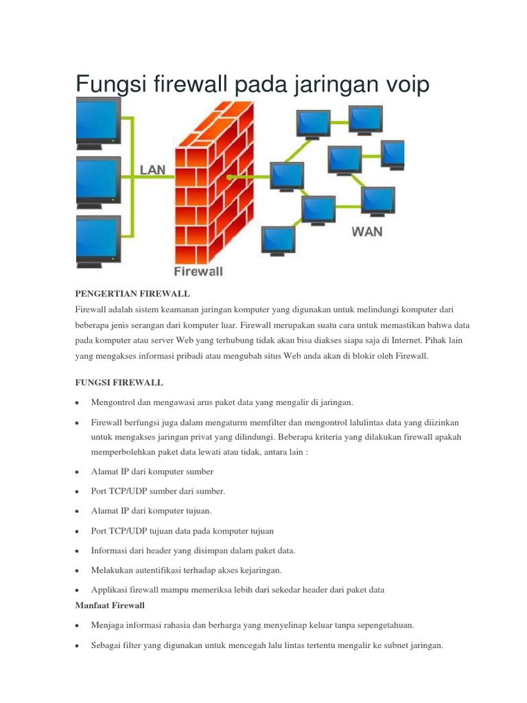 Fungsi Firewall Pada Jaringan Pdf
