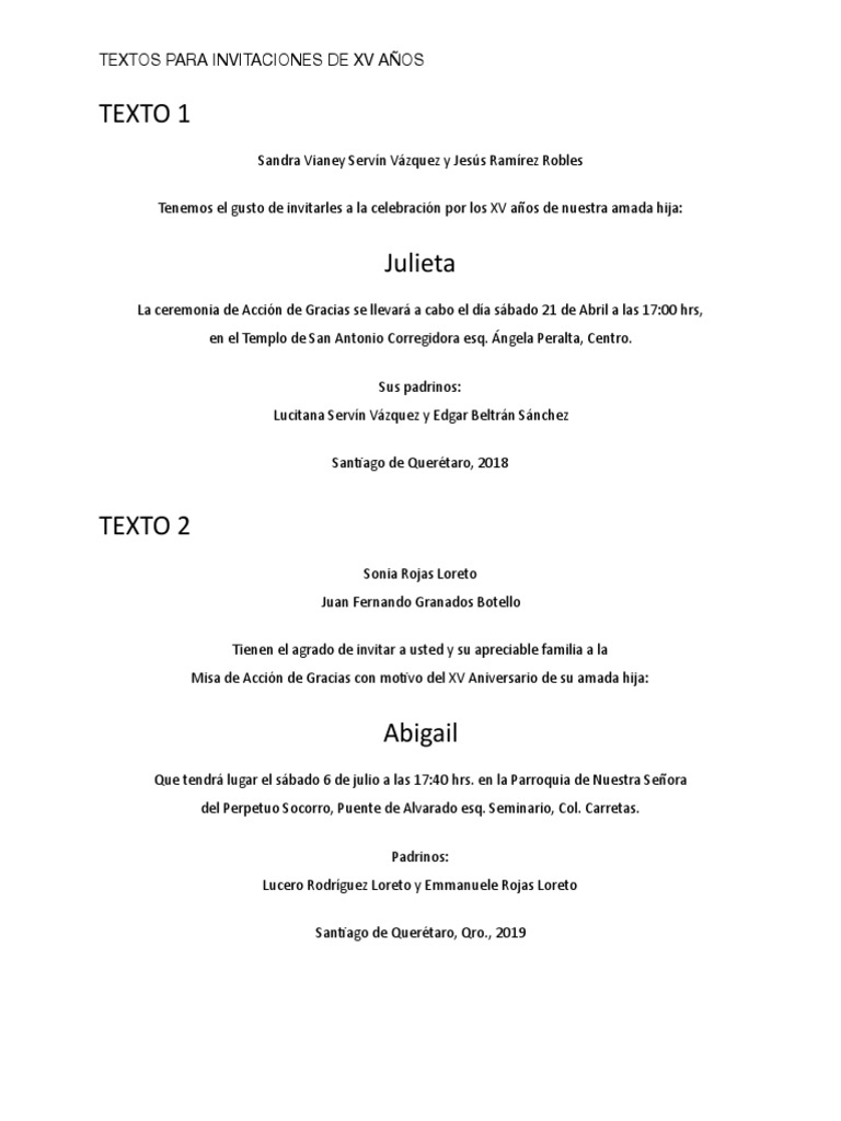 Textos para XV Años | Descargar gratis PDF | anglicano | Religión y ...