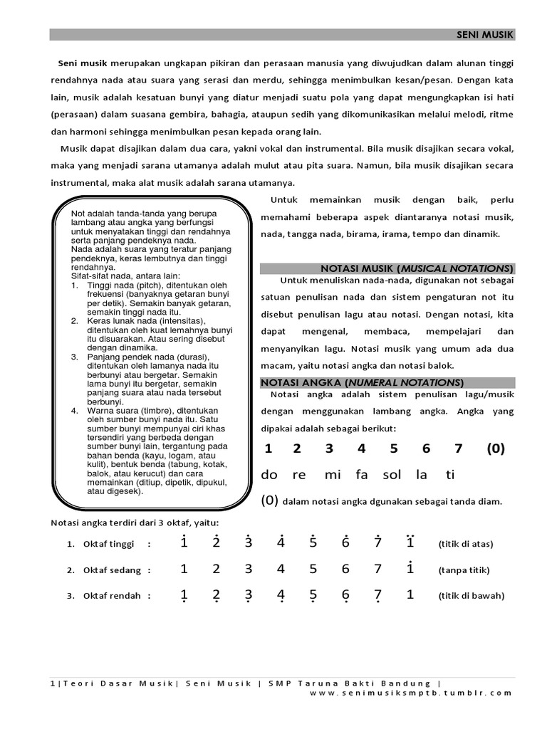 Teori Dasar Musik | PDF