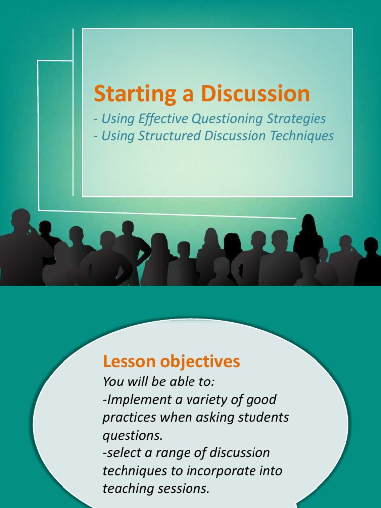 Methods of Discussion and How To Solicit Responses | PDF ...