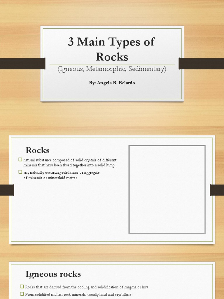 Types of Rocks: Igneous, Sedimentary, Metamorphic | PDF