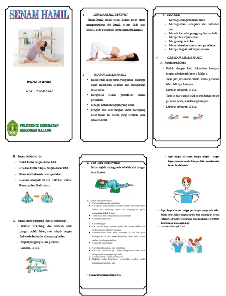 Leaflet Senam Hamil | PDF | Kesehatan Holistik