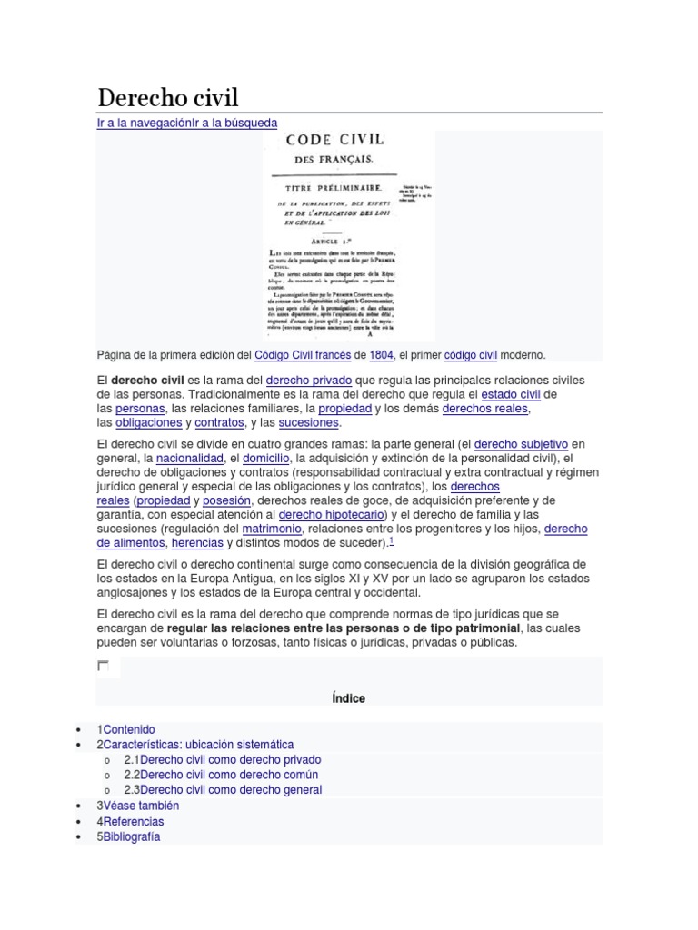 Derecho Civil | PDF | Derecho Civil (Common Law) | Justicia