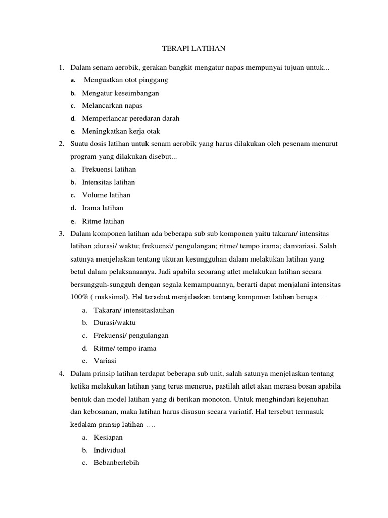 Terapi Latihan | PDF | Karier & Perkembangan
