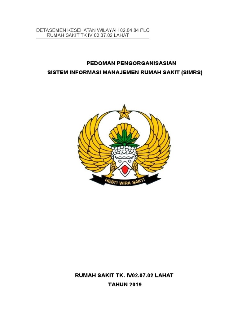 Pedoman Pengorganisasian Sim - Rs | PDF