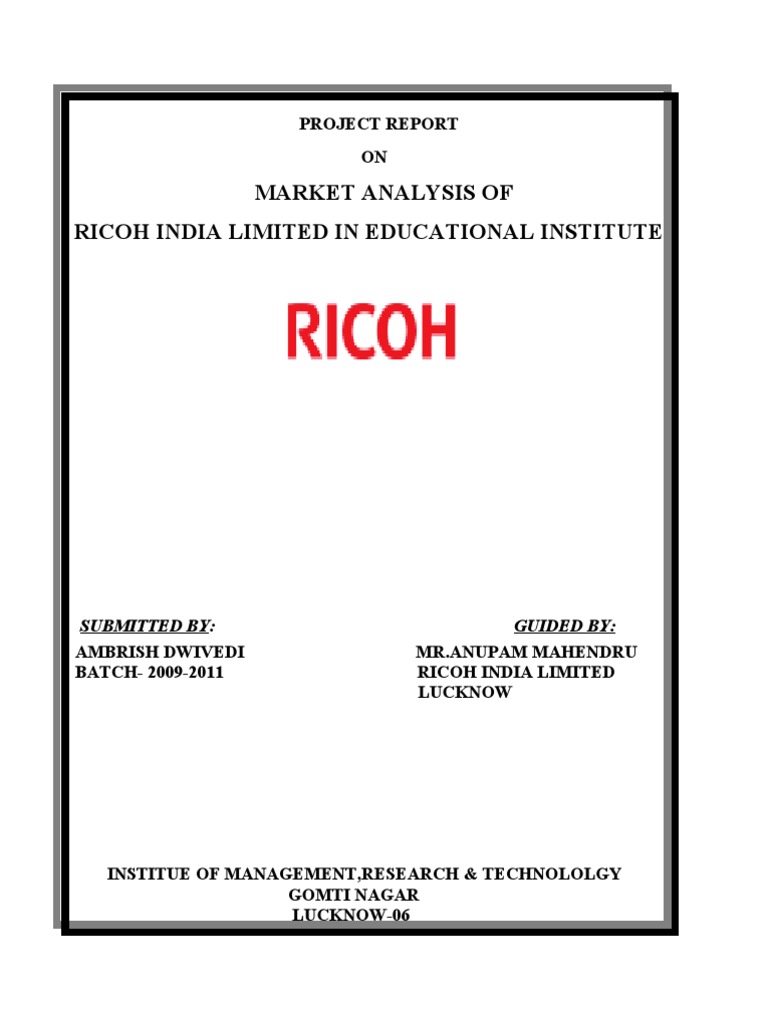 Final Ricoh Project | PDF | Corporate Social Responsibility | Photocopier