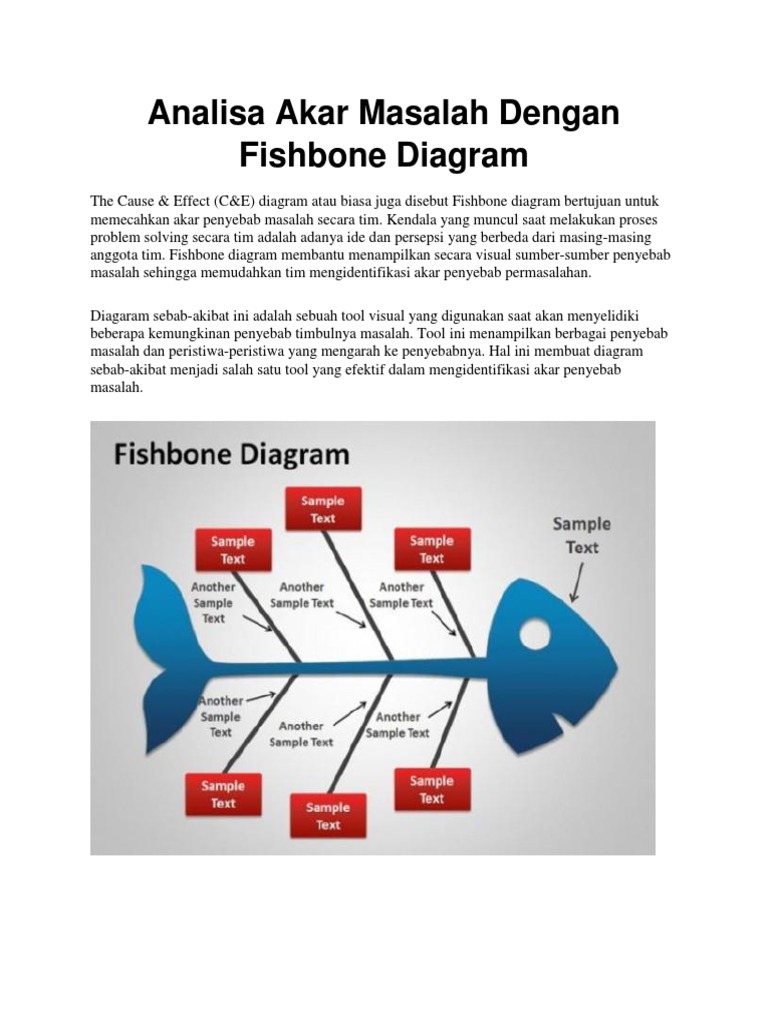Analisa Akar Masalah Dengan Fishbone Diagram | PDF