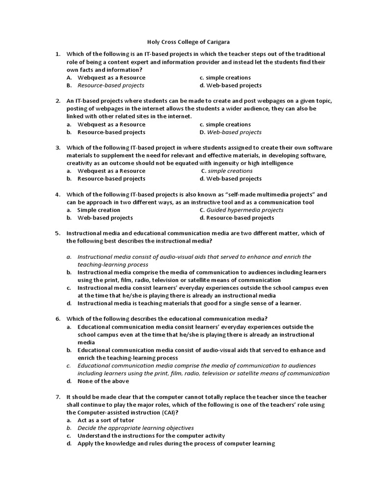 Edtech 2 Exam | PDF | Educational Technology | Multimedia