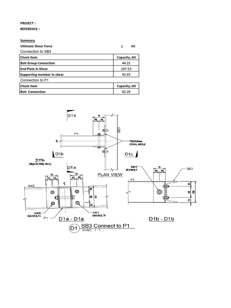 Hollow Section Connection Using Bolt | PDF | Strength Of Materials | Screw