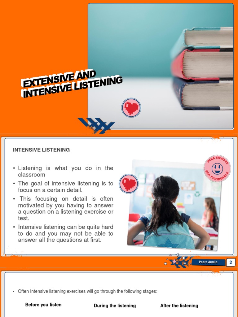 Extensive and Intensive Listening - Emil | PDF | Reading Comprehension ...