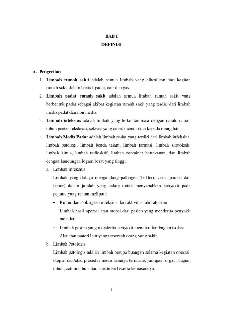 Panduan Limbah Medis Ppi 2019 | PDF