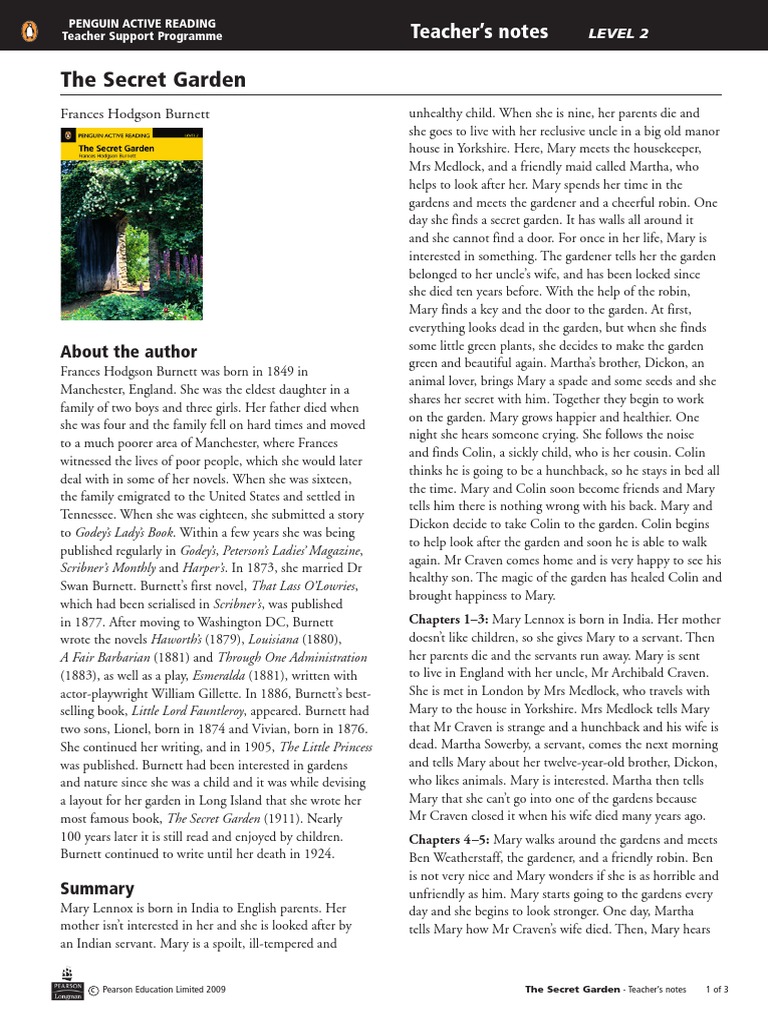 TN-The Secret Garden PDF | PDF | The Secret Garden