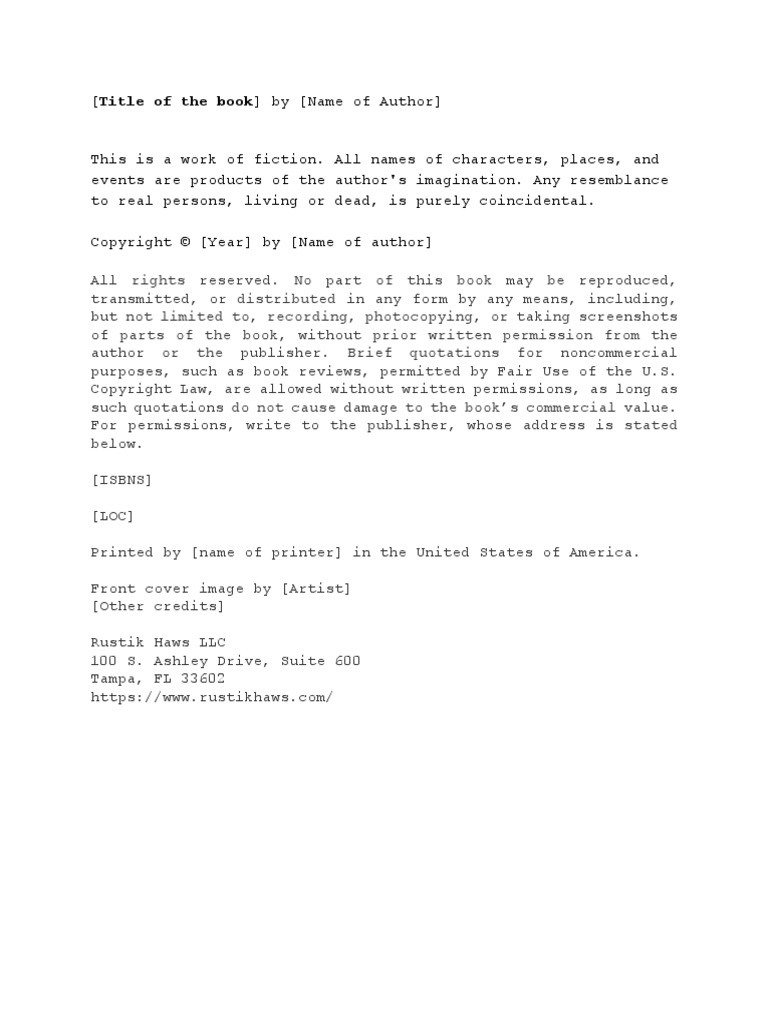 Disclaimer Sample For Book | PDF