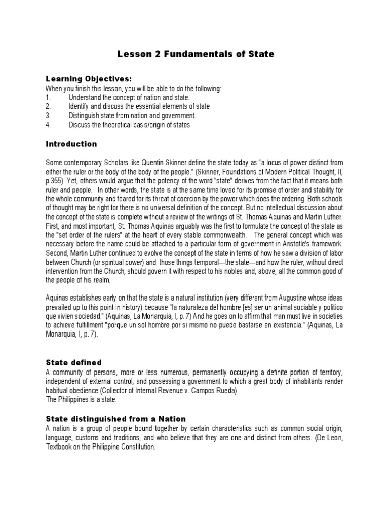 Understanding the Fundamental Concept of the State: Its Essential ...