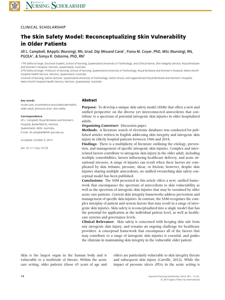 Campbell-2016-The Skin Safety Model - Reconcept | PDF | Health Care | Risk