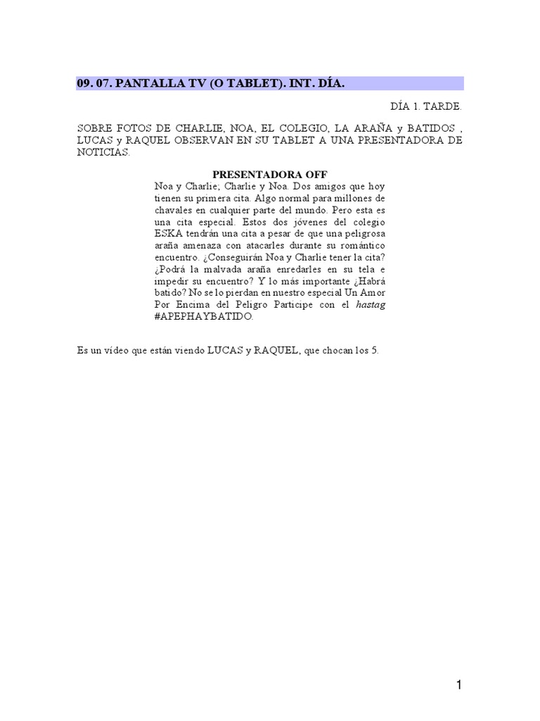 Separata Casting - Presentadora | PDF