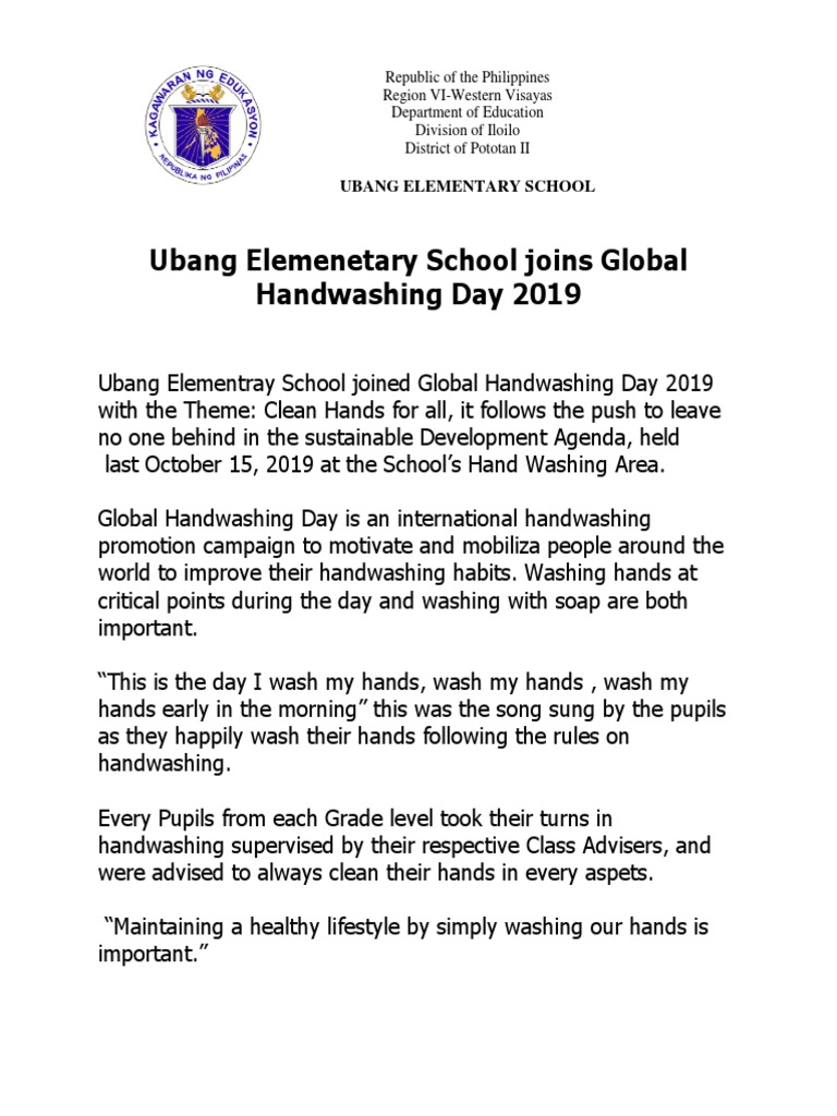 Global Hand Washing Narrative | PDF