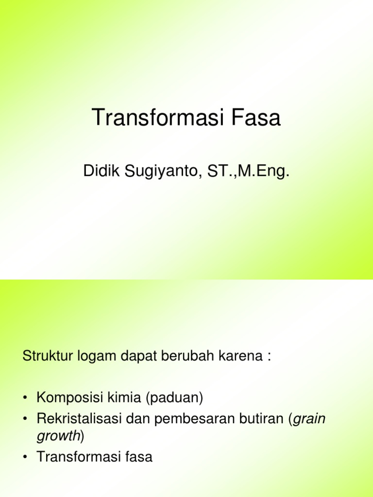 Pertemuan 6-Transformasi Fasa | PDF