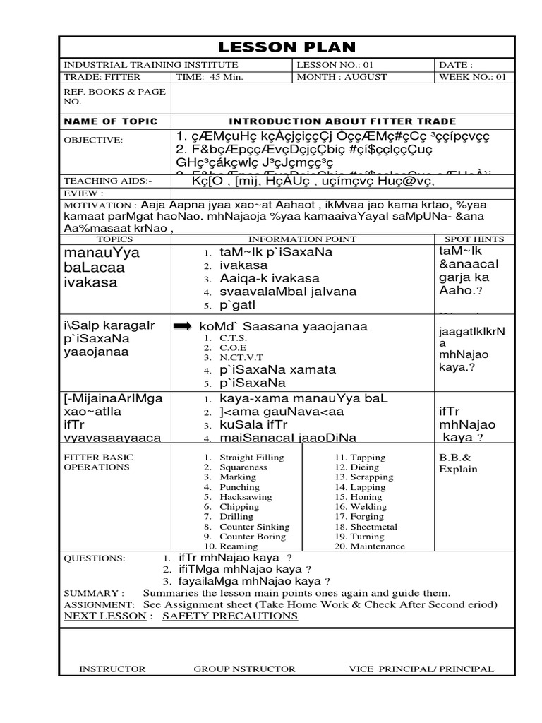 Fitter Lesson Plans | PDF | Nature