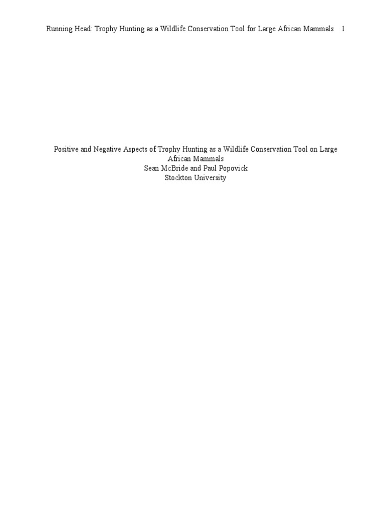 Mcbride | PDF | Hunting | Poaching