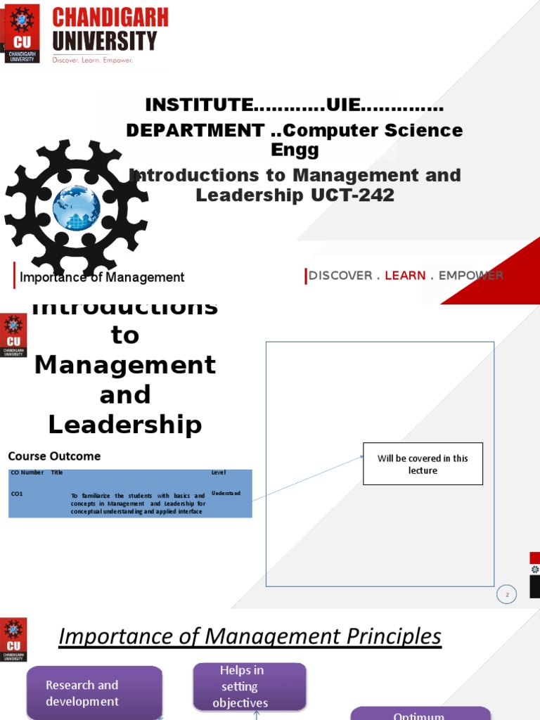 2 - Importance of Management | PDF | Science | Leadership