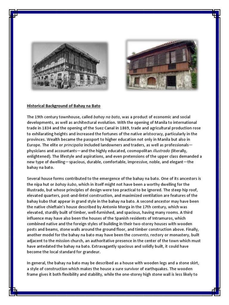 Parts and Features of Bahay na Bato | PDF | Buildings And Structures ...