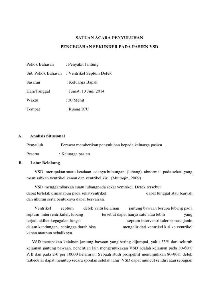 Sap VSD | PDF | Pengembangan Diri | Kesehatan Holistik