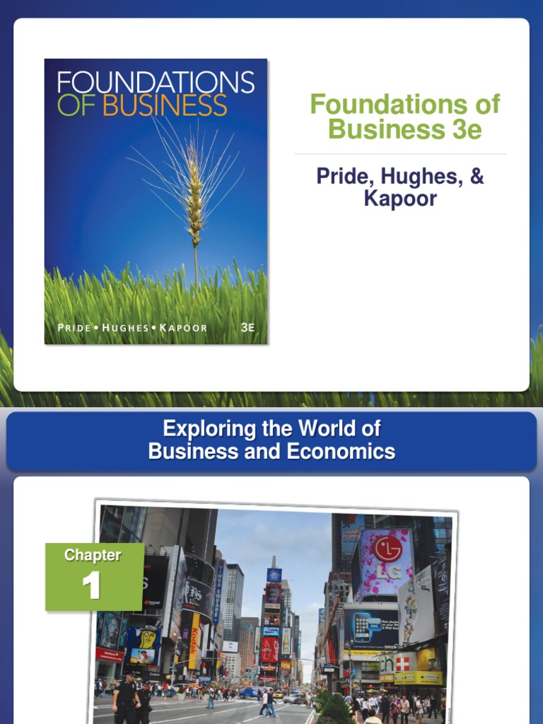 Foundations of Business 3e: Pride, Hughes, & Kapoor | PDF | Recession ...