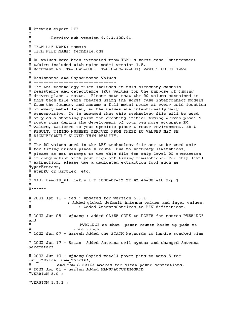 Tech Lef | PDF | Computing