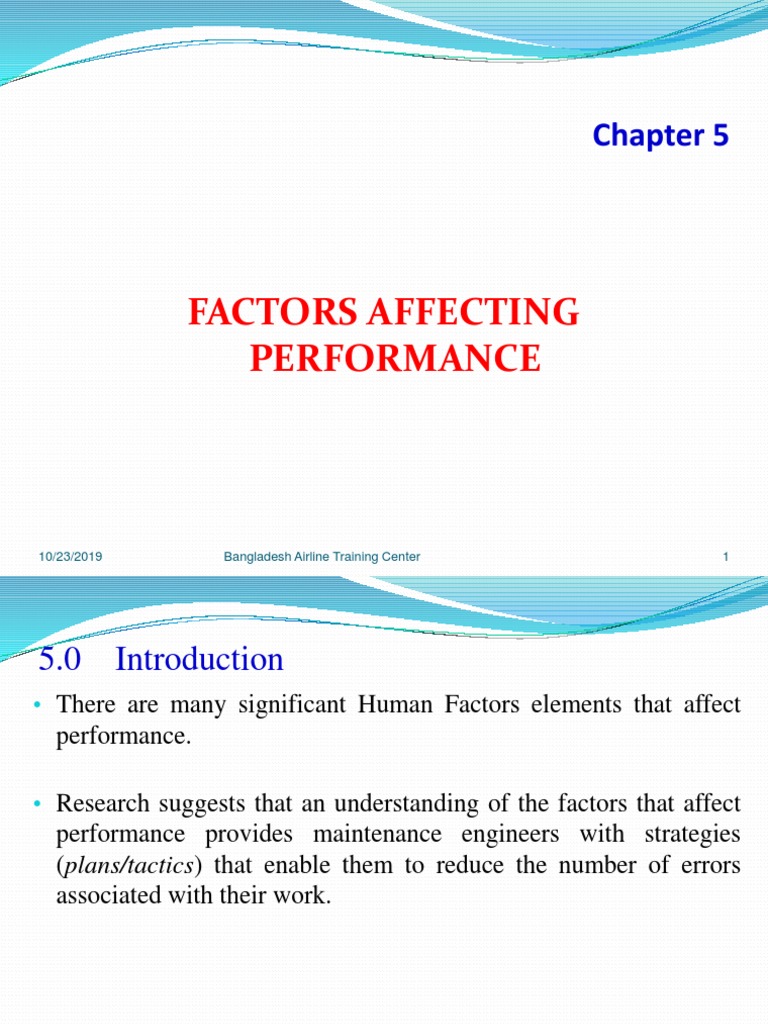 Factors Affecting Performance: An Analysis of How Fitness, Health ...