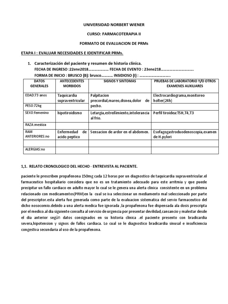 Formato de Evaluacion de PRMs | PDF | Insuficiencia cardíaca ...