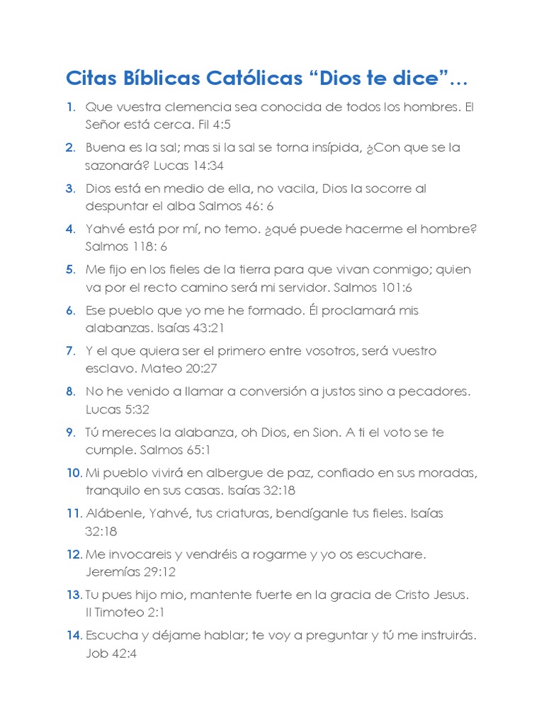 Citas Bíblicas Católicas | PDF