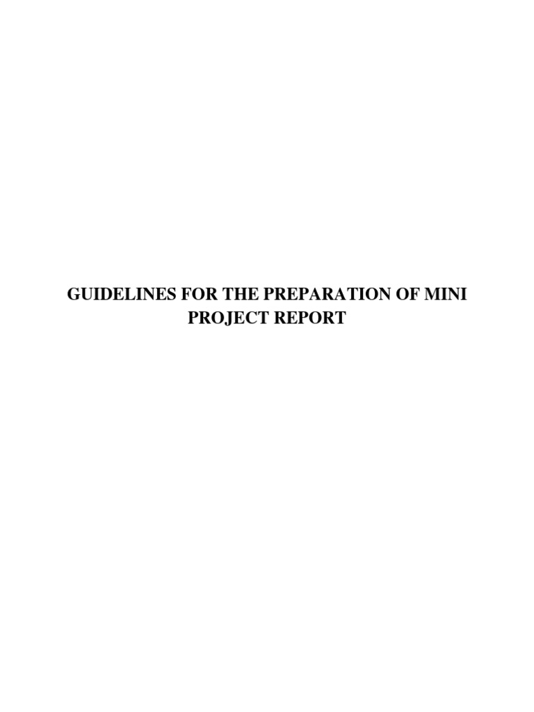 Mini Project Report Preparation Guide | PDF | Typefaces | Paragraph