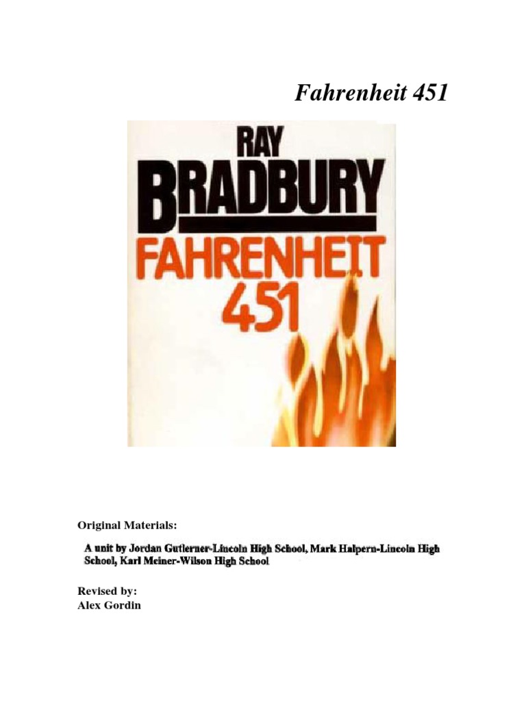10th Grade Fahrenheit 451 Curriculum Guide | PDF | Essays | Narrative