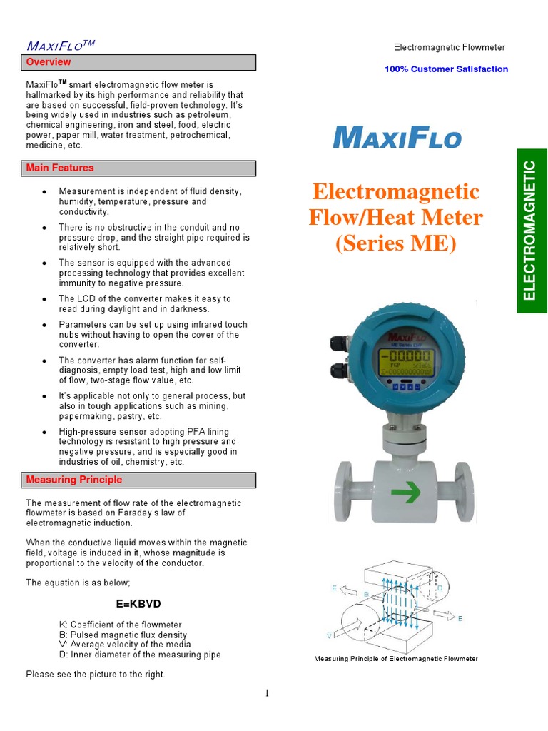 MaxiFlo Meter | PDF | Flow Measurement | Electromagnetism