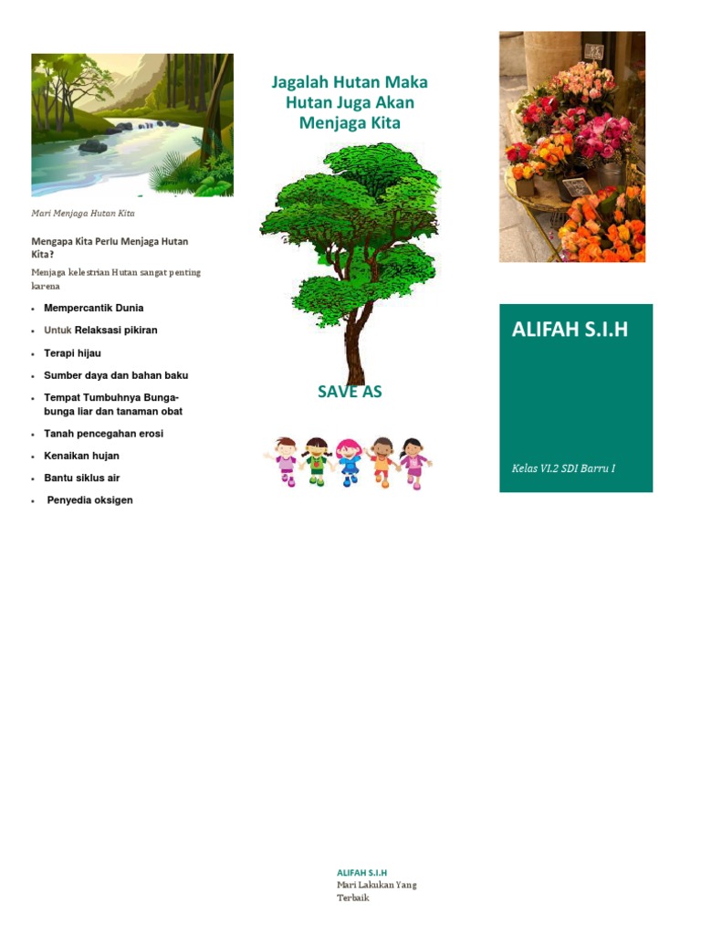 Poster Mari Menjaga Hutan Kita | Download Free PDF | Writing | Written ...