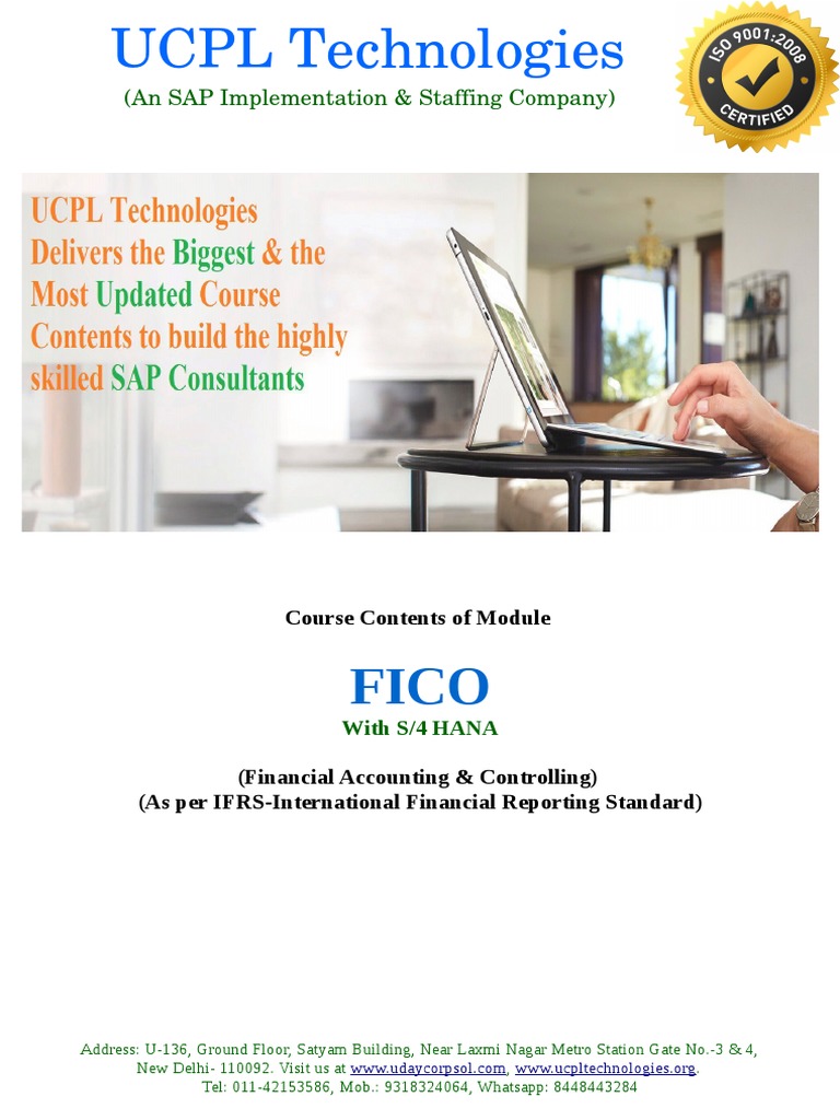 0001 Ucpl Sap Fico s4 Hana Syllabus | PDF | Payments | Value Added Tax
