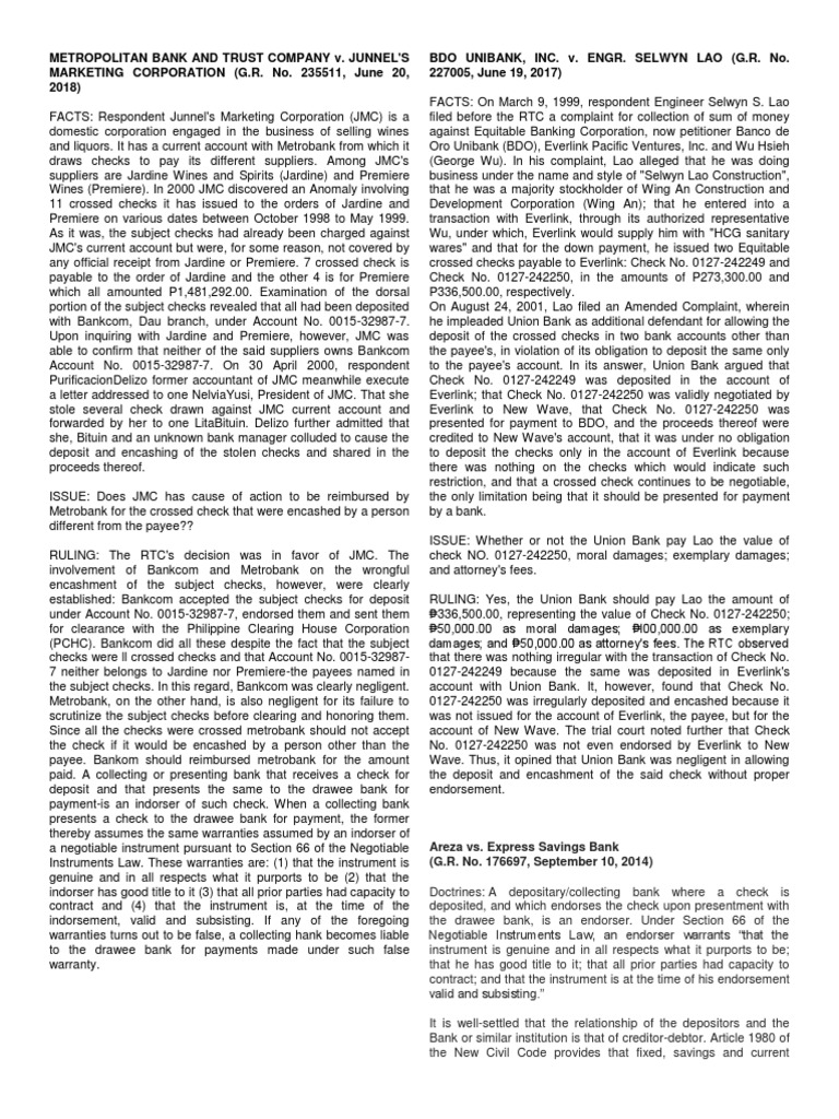 Nego | PDF | Negotiable Instrument | Cheque
