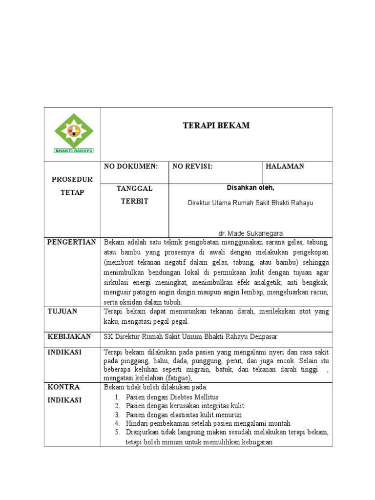 Sop Terapi Bekam | PDF