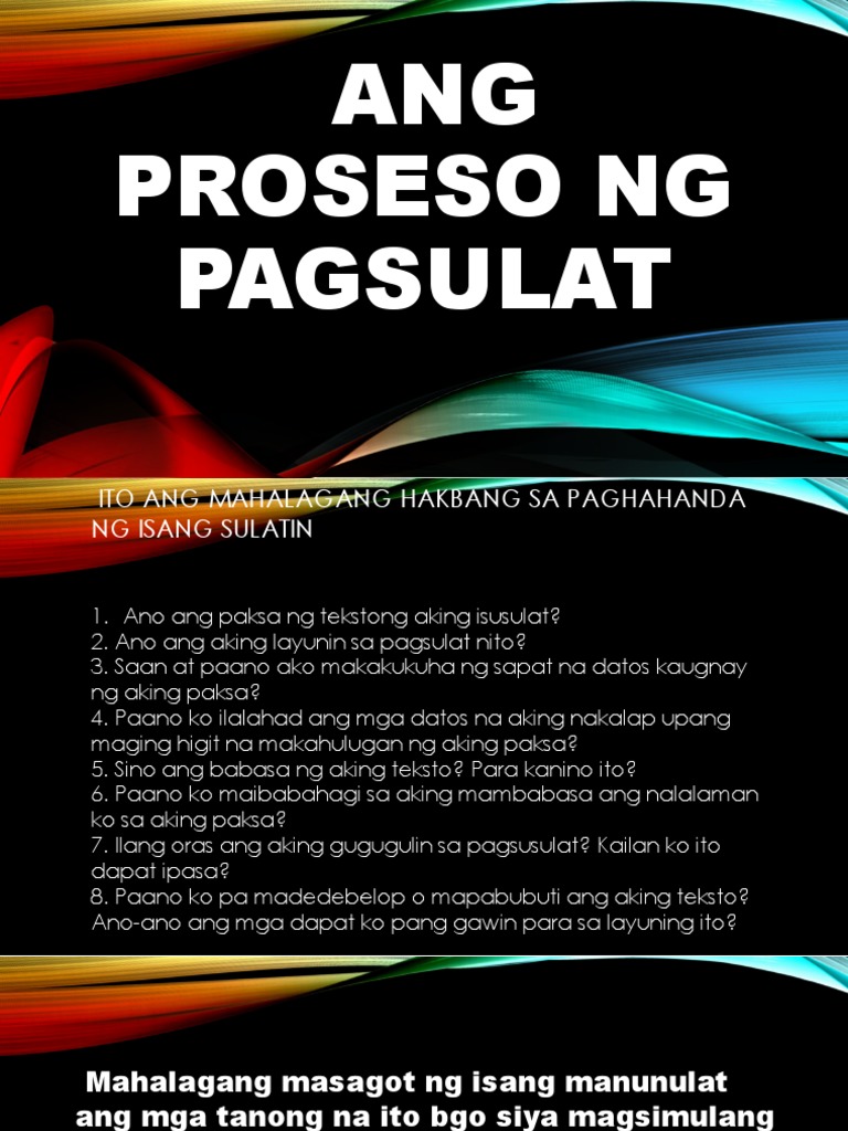 Ang Proseso NG Pagsulat | PDF