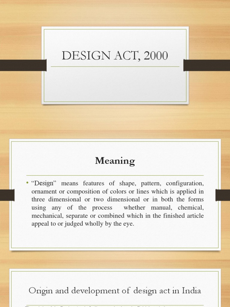 Design Act, 2000 | PDF | Patent | Business Law