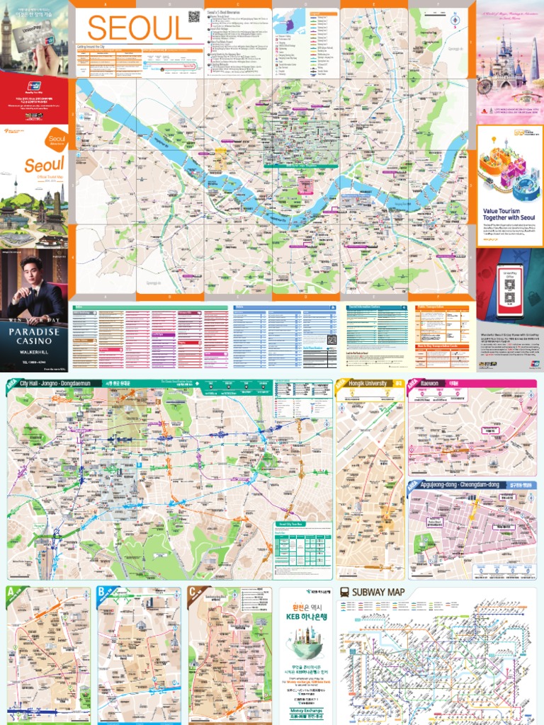 2019 Seoul Tourist Map | PDF | Seoul | Public Transport