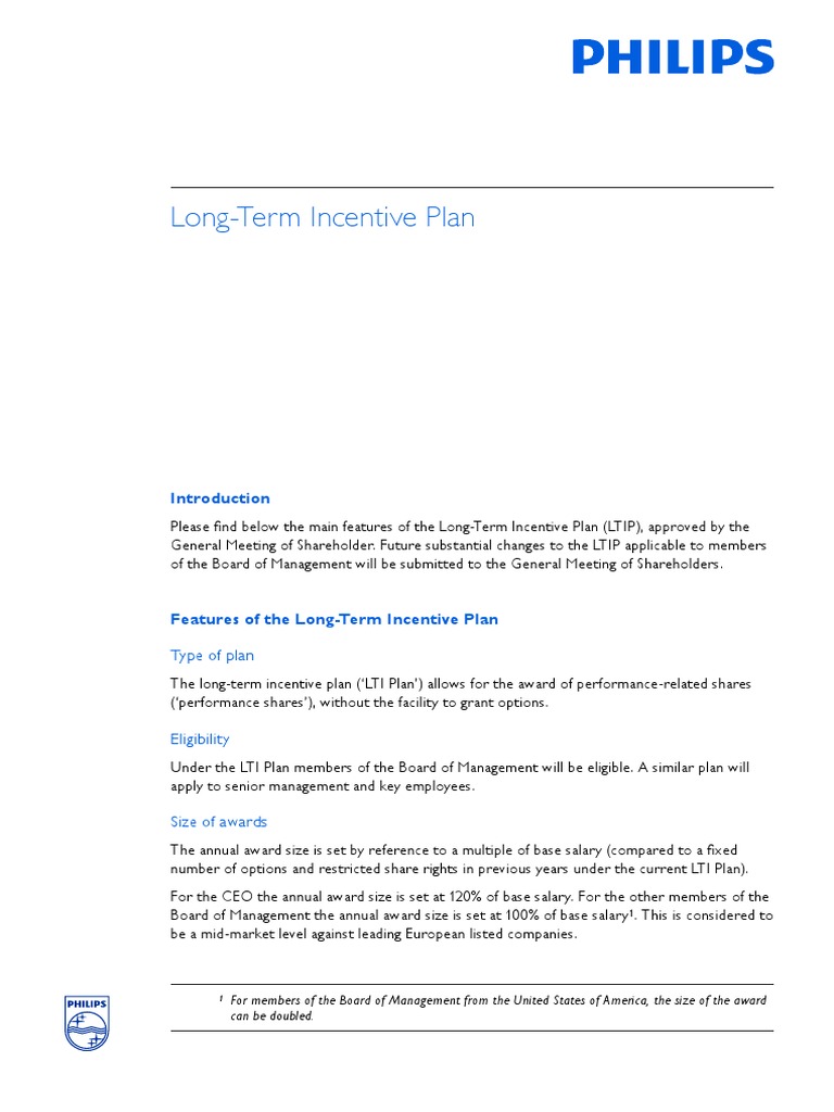 Designing an Effective Long-Term Incentive Plan: Key Features and ...