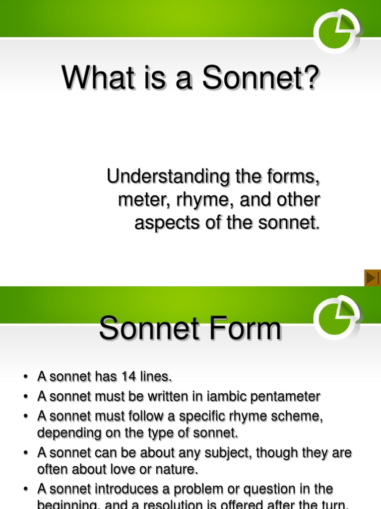Understanding Sonnet Forms and Structure | PDF | Sonnets | Poetry
