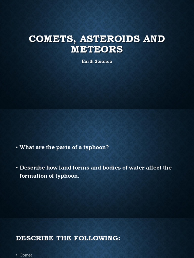 Compare and Contrast Comets, Meteors, and Asteroids | PDF | Meteoroid ...