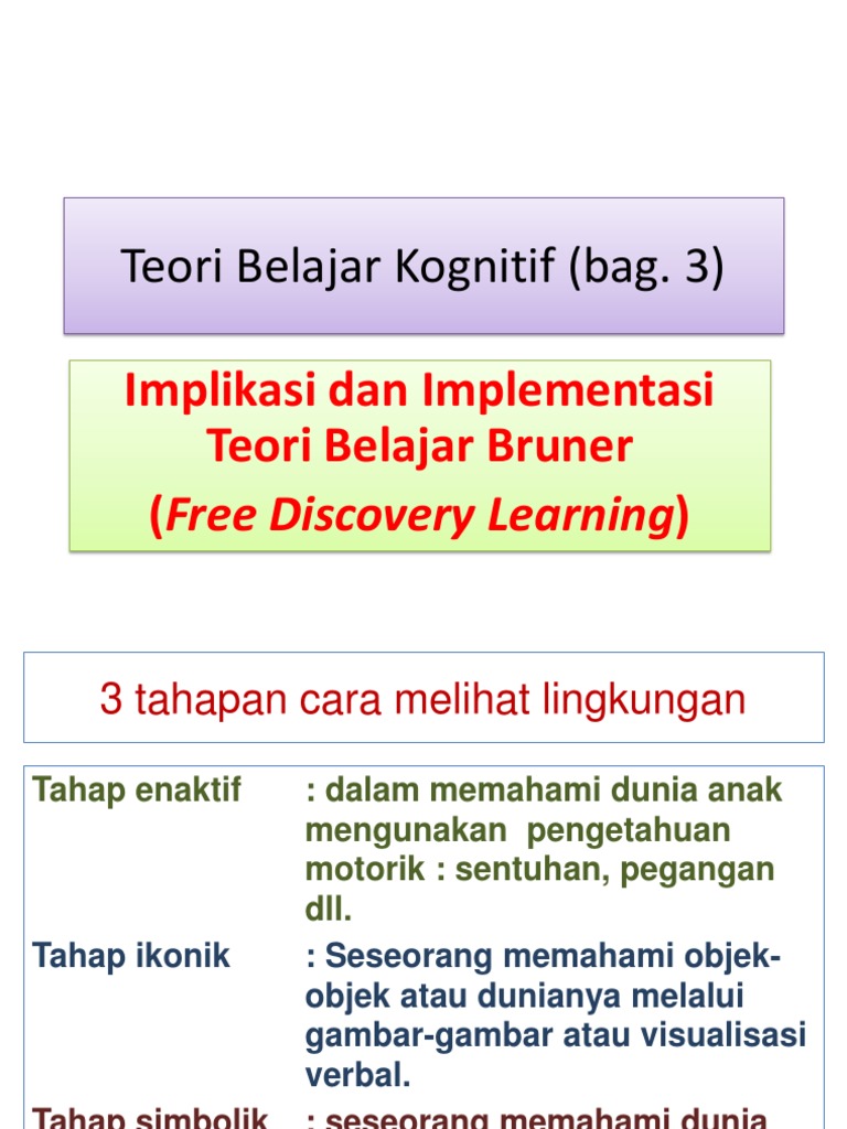 Teori Belajar Kognitivisme 3 - Concept Formation | PDF